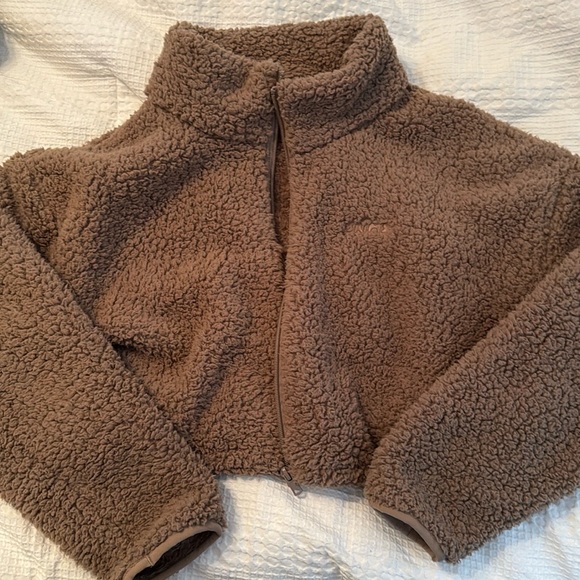 SKIMS | Jackets & Coats | Skims Crop Fuzzy Jacket | Poshmark